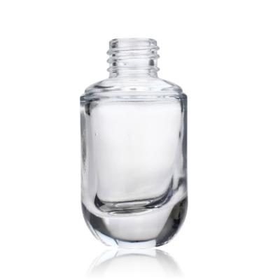 China China Empty Clear 30ml Glass Liquid Foundation Bottle With White Pump F139 Popular Shape Makeup for sale