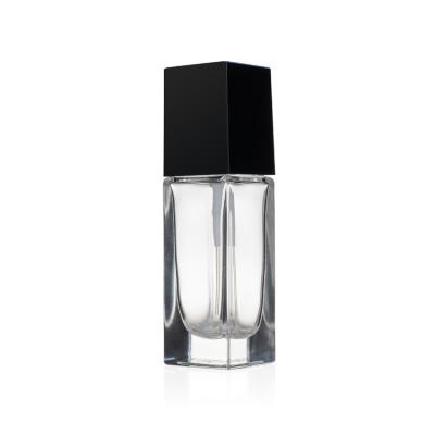 China Pump Sprayer Glass Liquid Foundation Bottles Recyclable Cosmetic Packaging for sale