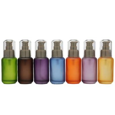 China 50ml Liquid Foundation Bottles Glass Bottle With Pump For Cosmetic for sale