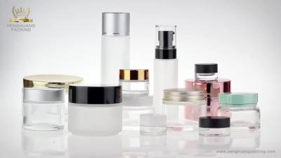 China Factory Price Wholesale Clear Cream Cosmetic Container Glass 50ml Cosmetic Jar for sale