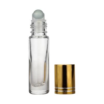 Cina Profumi il rullo del vetro trasparente 10ml imbottiglia con il cappuccio di alluminio dell'argento dell'oro in vendita