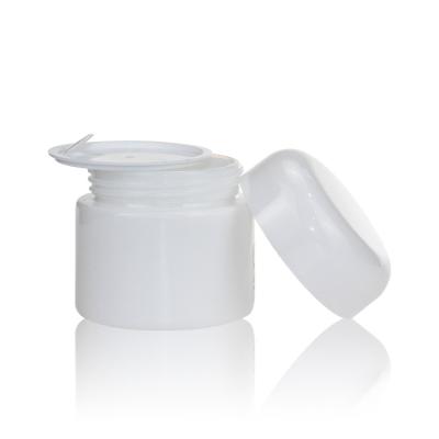 Cina bottiglia ceramica bianca di 15g 50g 100g Opal Glass Bottle Cosmetic Packaging in vendita
