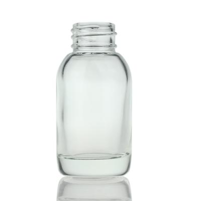China Empty Clear Serum Dropper Bottles Round 50ml Frosted Glass Serum Bottle for sale