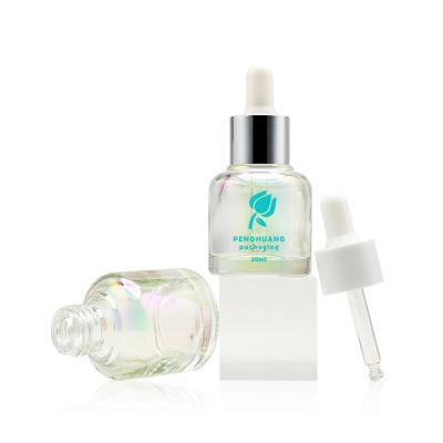 China unique design 30ml serum bottle with silver dropper for sale