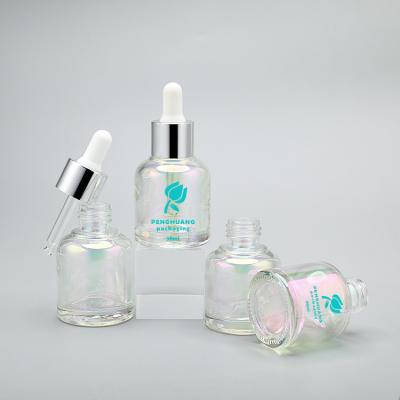 China unique design 30ml serum bottle with silver dropper for sale