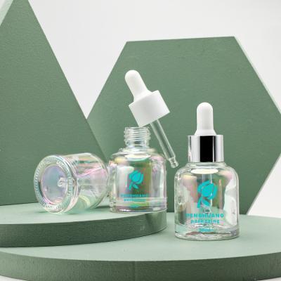 China unique design 30ml serum bottle with silver dropper for sale