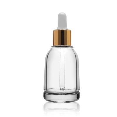 China Cosmetic Dropper Round Serum 50ml Glass Bottle Frosted Empty Clear 55ml for sale