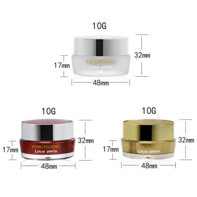 China Skin Care Plastic Acrylic Eye Face Cream Glass Jar Empty Cosmetics Packaging 10g for sale