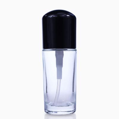 China Matte Pump Cap Liquid Foundation Glass Bottle 35ml for sale