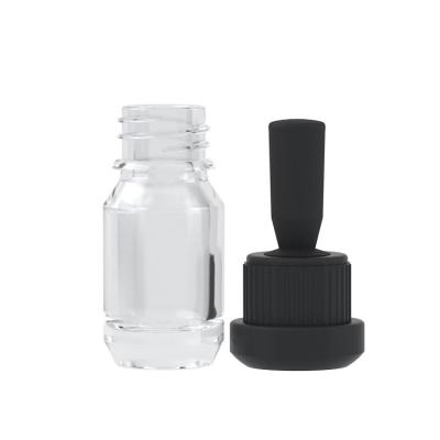 China 5ml Clear Aluminum Dropper Bottle Round Shaped for sale