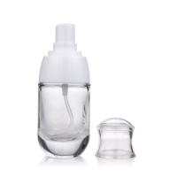 China Clear Empty Glass Pump Bottle 30ml Liquid Foundation with Pump for sale