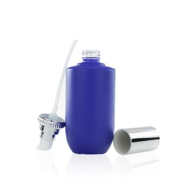 Cina Insieme di vetro blu cosmetico di trucco del barattolo della crema di cura di pelle della bottiglia della lozione 45ml in vendita