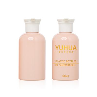China 360ml 12oz Plastic Round Bottle With Lotion Pump 28/410 for sale