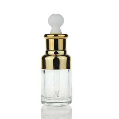 China Cosmetic Serum Oil Essence Glass Clear Dropper Bottle Empty 35ml S020 for sale