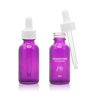 Cina bottiglia di olio essenziale di vetro dello spruzzatore di 30ml Amber Boston Bottle White Pump in vendita