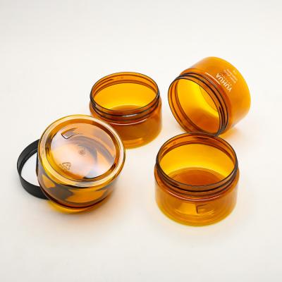 China Round Plastic Cream Jar With Screw Top Lids Container 100g Face Mask Packaging for sale