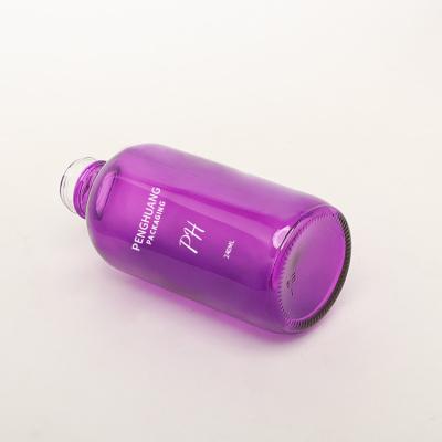 China 60ml 120ml 240ml Purple Boston Bottle 4oz 2oz Essential Oil Glass Dropper Bottle for sale