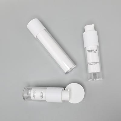 China Round  Shape Bottle Double Wall Bottle Airless Wholesale PET Plastic Bottle 15ml 30ml 50ml Transparent for sale