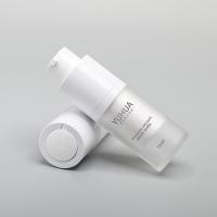 China Airless PET Plastic Bottle 15ml 30ml 50ml Transparent Round Shape for sale