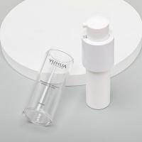 China Airless PET Plastic Bottle 15ml 30ml 50ml Transparent Round Shape for sale
