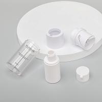 China Airless PET Plastic Bottle 15ml 30ml 50ml Transparent Round Shape for sale