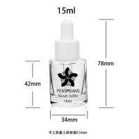 중국 백색 플라스틱 점적기와 15 밀리람베르트 실린더 라운드 유리병 판매용