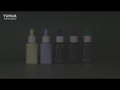 エッセンシャルオイルとスキンケア用印刷ロゴ50ml PETセラムドロッパーボトル