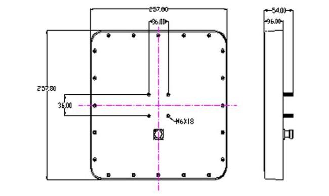 IP67 Protection UHF RFID Antenna Medium Size For Warehousing Logistics Management