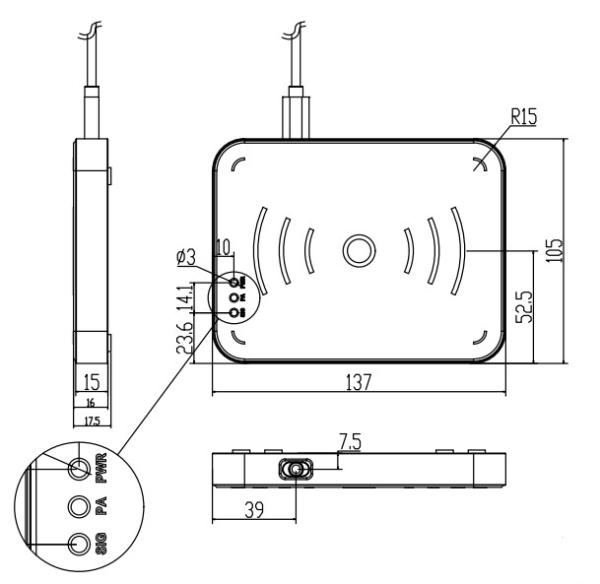 BRD-DC06 USB RFID 데스크톱 리더 ISO 18000-6C/6B RFID UHF 리더 데스크톱 RFID 리더