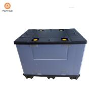 China Returnable Collapsible Foldable Plastic Pallet Box For Auto Parts for sale