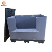 China Returnable Collapsible Foldable Plastic Pallet Box For Auto Parts for sale