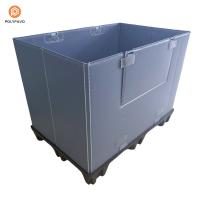 China Returnable Collapsible Foldable Plastic Pallet Box For Auto Parts for sale
