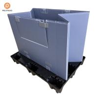 China Returnable Collapsible Foldable Plastic Pallet Box For Auto Parts for sale