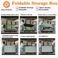 China Knock Down Bulk Box, Collapsible Pallet Box 10mm 12mm Panel Thickness, Foldable Stackable Container Custom Logo Printing for sale