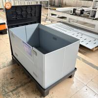 China Knock Down Bulk Box, Collapsible Pallet Box 10mm 12mm Panel Thickness, Foldable Stackable Container Custom Logo Printing for sale