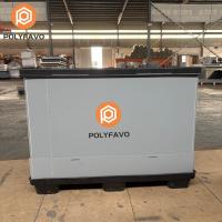 China Collapsible Pallet Box Custom Color Logo, Panel Thickness 10mm 12mm, Stackable Foldable Bulk Box with Lid and Base for sale