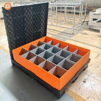 China Custom Drawing Design Collapsible Bulk Box, 10mm 12mm Wall Thickness 500kg Static Load, Foldable Stackable with Lid and Base for sale