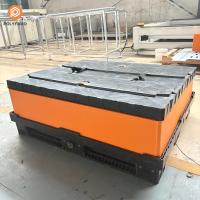 China Custom Drawing Design Collapsible Bulk Box, 10mm 12mm Wall Thickness 500kg Static Load, Foldable Stackable with Lid and Base for sale