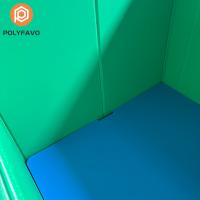 China Collapsible Bulk Box Wall Thickness 10mm 12mm Options, Custom Cutouts Windows, Stackable Returnable Pallet Box Logo Print for sale