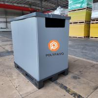 China Stackable Plastic Crates for Warehouse Storage, Collapsible Pallet Container Custom Cutouts, 300kg Dynamic Load for sale