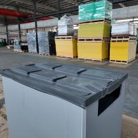 China Stackable Plastic Crates for Warehouse Storage, Collapsible Pallet Container Custom Cutouts, 300kg Dynamic Load for sale