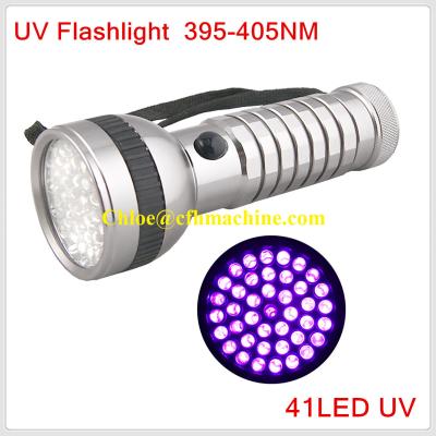 China AA Dry Cell/Battery Powered Aluminum Alloy 41 Ultraviolet UV Blacklight Led Flashlight for sale