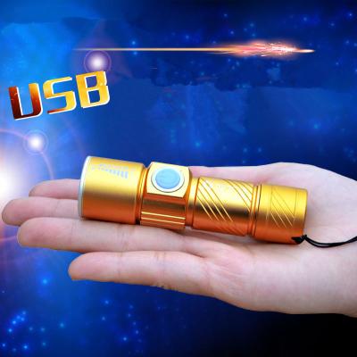 China 3 File USB Charging Insert Li-ion Battery Powered CREE Q5 Flexible Zoom Led Flashlight for sale