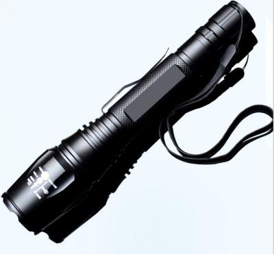 China Flexible Zoom High Brightness CREE T6 Led Flashlight/Torch Taking 2x18650 Lithium Battery for sale