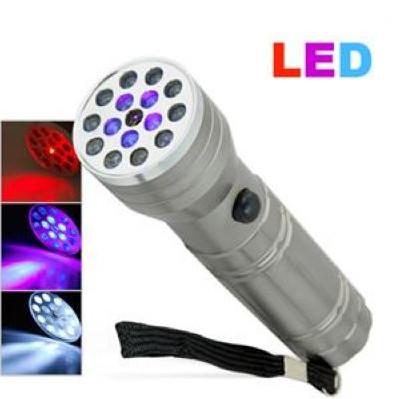China Aluminum Alloy 16 LED Purple Light Ultra Violet Money Detector/Leakage Tester for sale