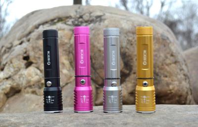 China Rechargeable Battery or Dry Battery Powered Flexible Zoom Lady Led Flashlight for sale