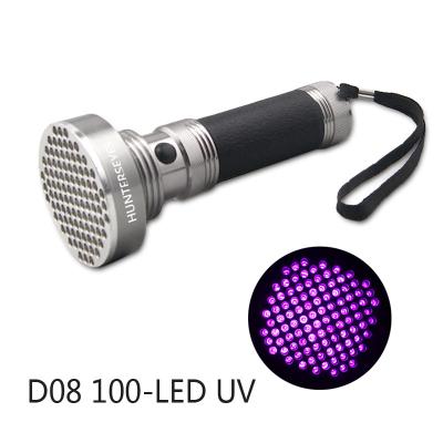China 100 Lamps 395NM UV flashlight for Glow Stone Product/Urine Detector for sale