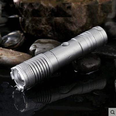China 3 Modes Yellow Light Silver color Aluminum Alloy Waterproof MINI Handy LED Flashlight with Strap for Outdoor Hunting for sale