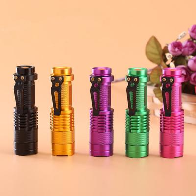 China Colorful Aluminum Alloy MINI Zoom UV Led Pen Flashlight AA Powered 395NM UV Detector for Money Fluorescer for sale