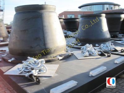 China Floating Super Cone Rubber Fender , 2000H Black Boat Fenders for sale